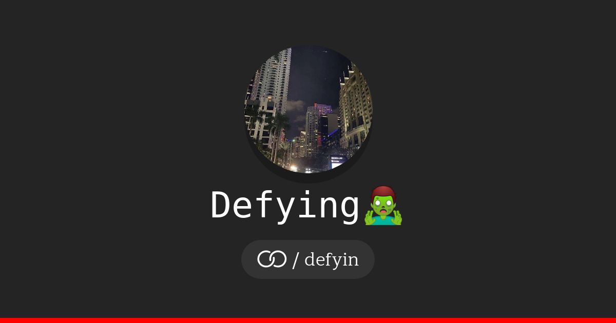 𝙳𝚎𝚏𝚢𝚒𝚗𝚐🧟‍♂️ (/defyin) · solo.to
