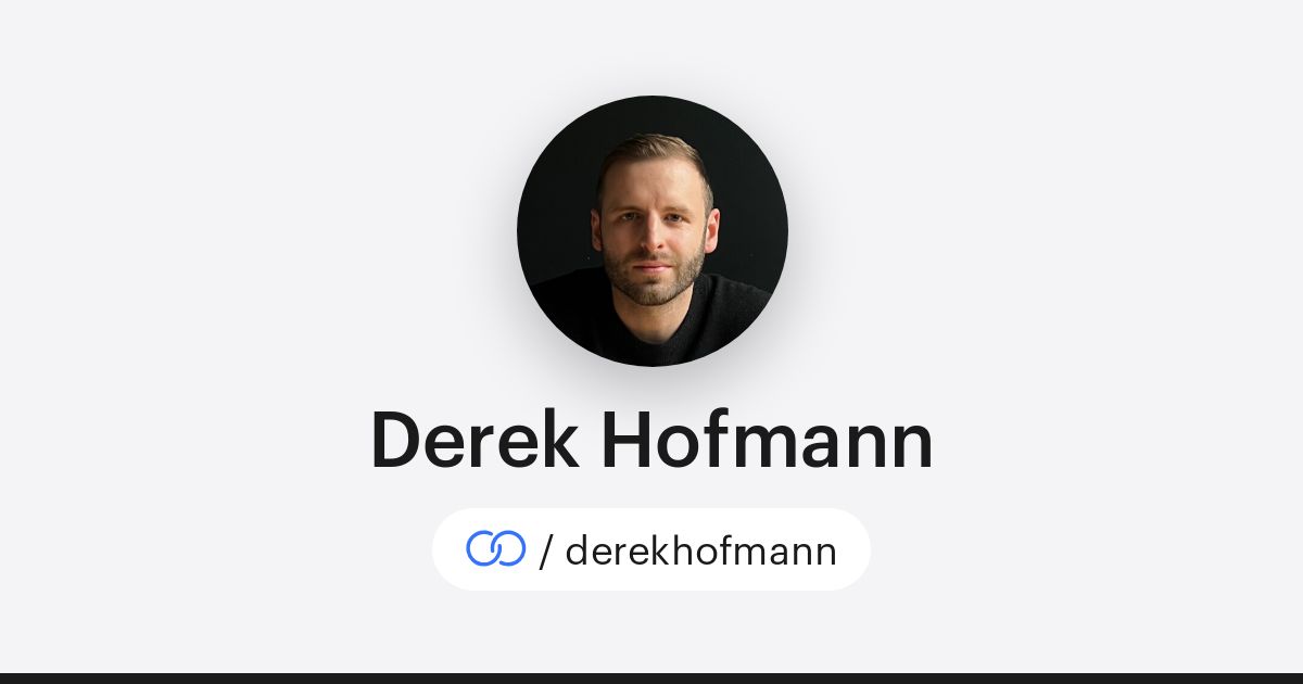 Derek Hofmann (/derekhofmann) · solo.to