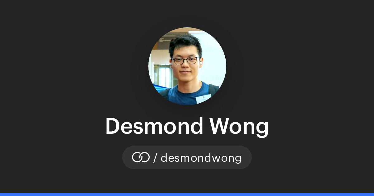 Desmond Wong (/desmondwong) · solo.to