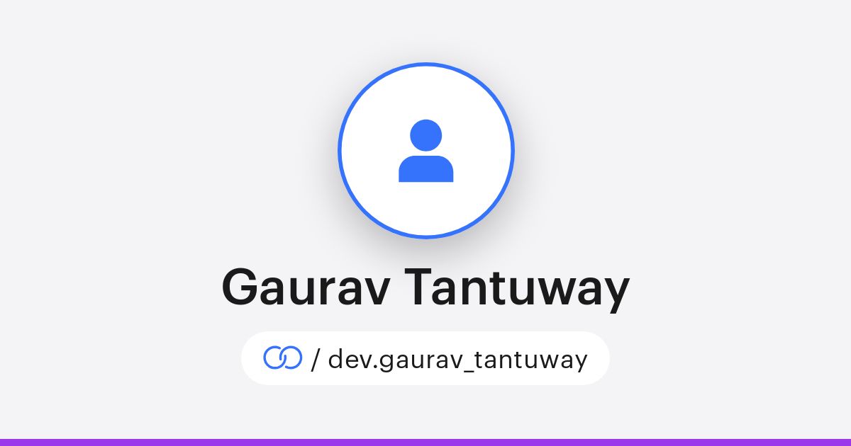 Gaurav Tantuway (/dev.gaurav_tantuway) · solo.to