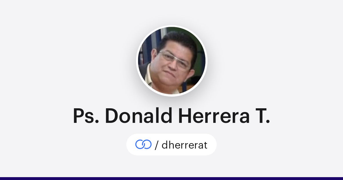 Ps. Donald Herrera T. (/dherrerat) · solo.to