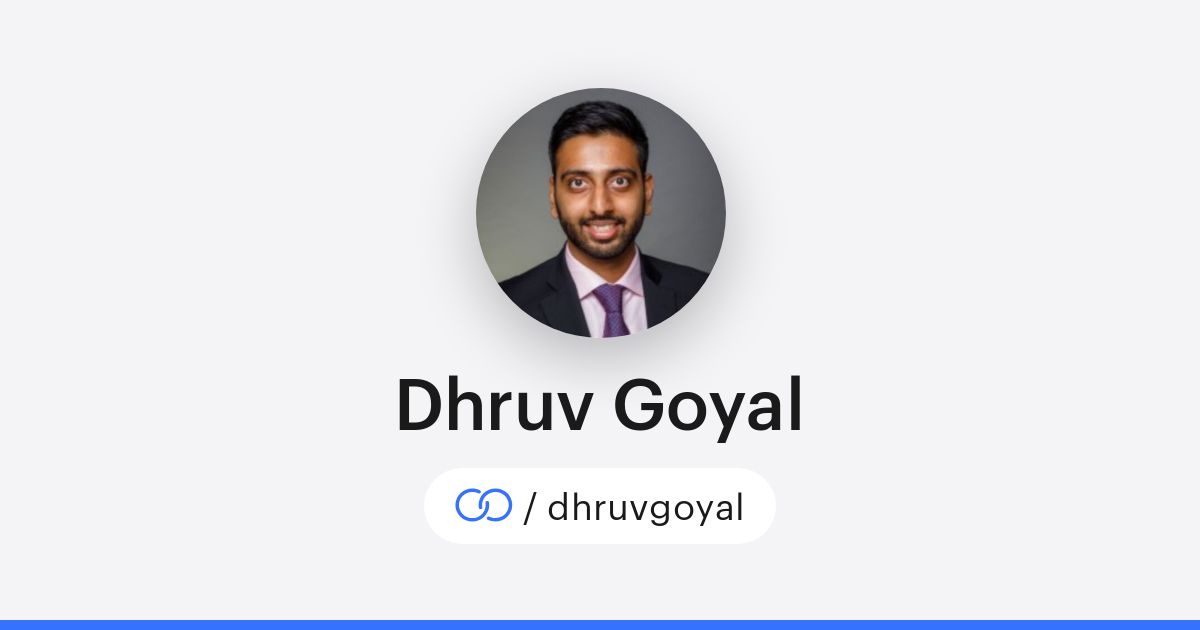 Dhruv Goyal (/dhruvgoyal) · solo.to