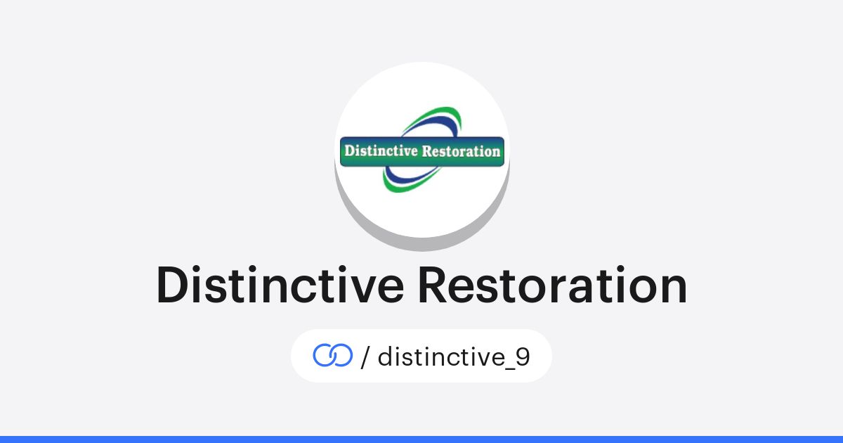 Distinctive Restoration (/distinctive_9) · solo.to