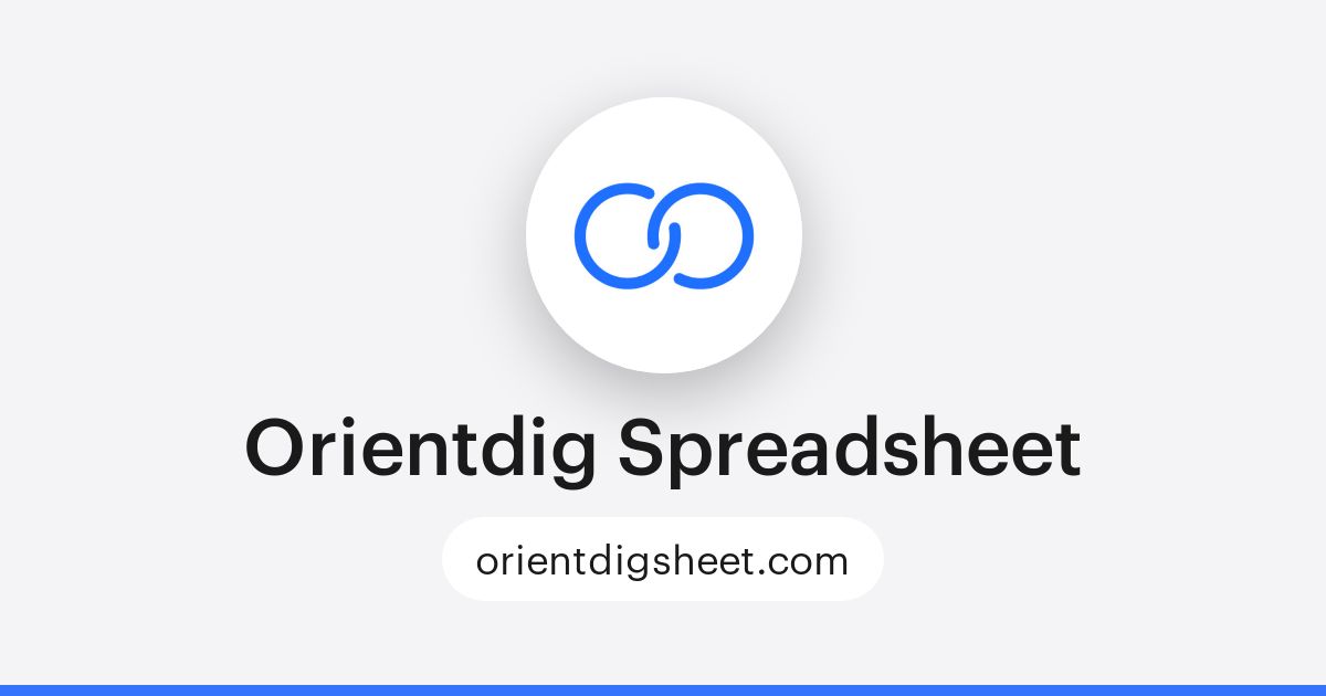 Orientdig Spreadsheet · solo.to