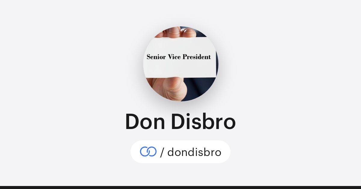 Don Disbro (/dondisbro) · solo.to