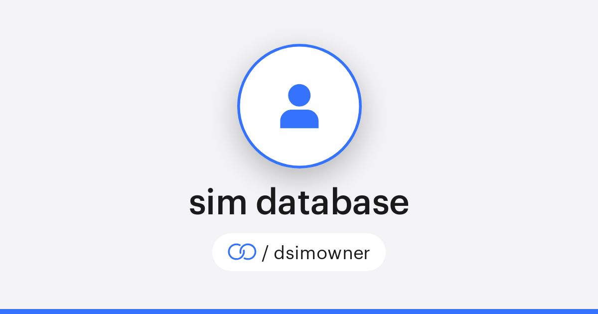sim database (/dsimowner) · solo.to