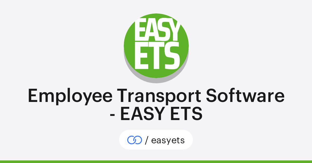 Employee Transport Software - EASY ETS (/easyets) · solo.to