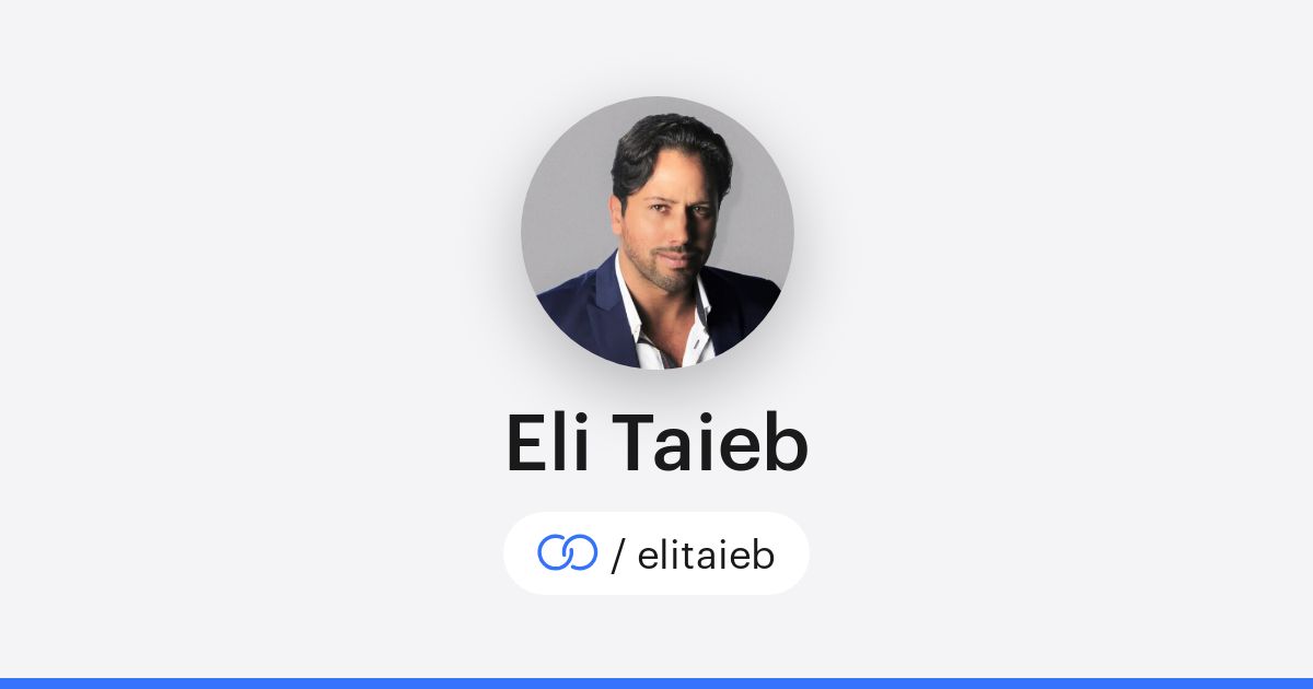 Eli Taieb (/elitaieb) · solo.to