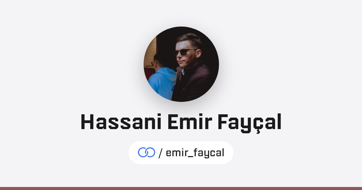 Hassani Emir Fayçal (/emir_faycal) · solo.to