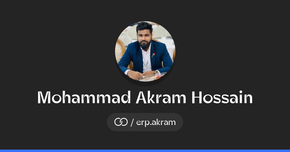 Mohammad Akram Hossain (/erp.akram) · solo.to