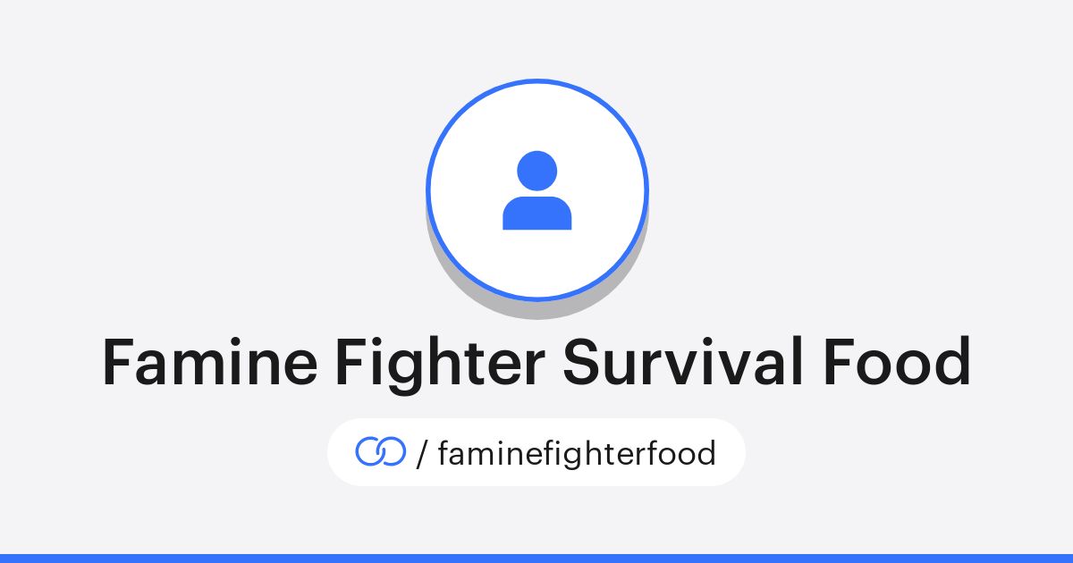 Famine Fighter Survival Food (/faminefighterfood) · solo.to
