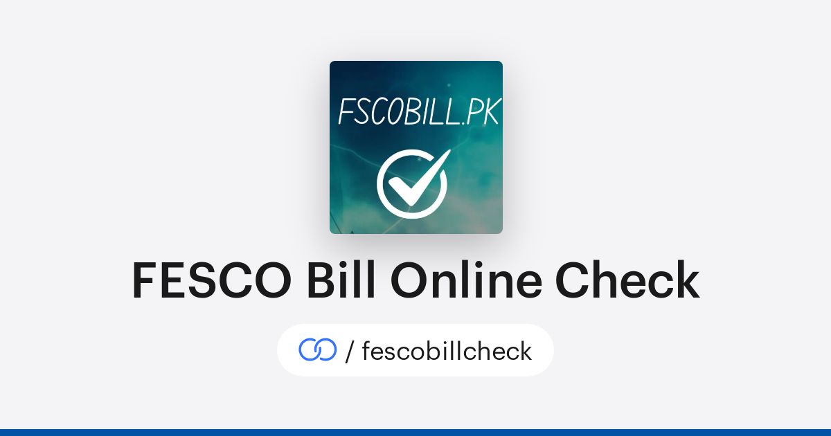 FESCO Bill Online Check (/fescobillcheck) · solo.to