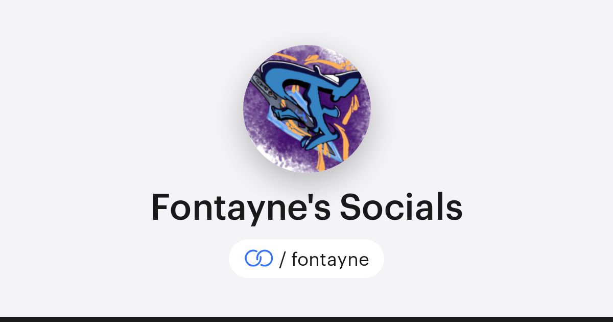 Fontayne's Socials (/fontayne) · solo.to