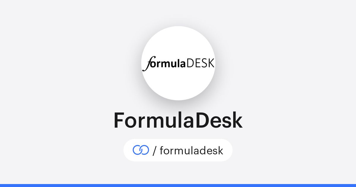 FormulaDesk · solo.to
