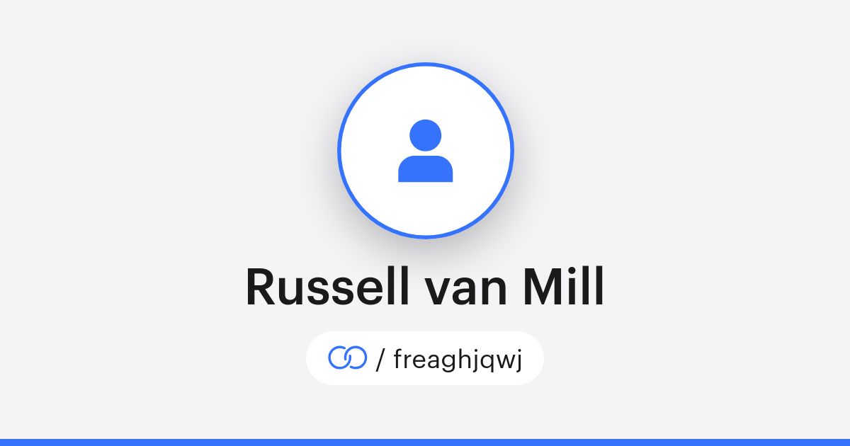 Russell van Mill (/freaghjqwj) · solo.to