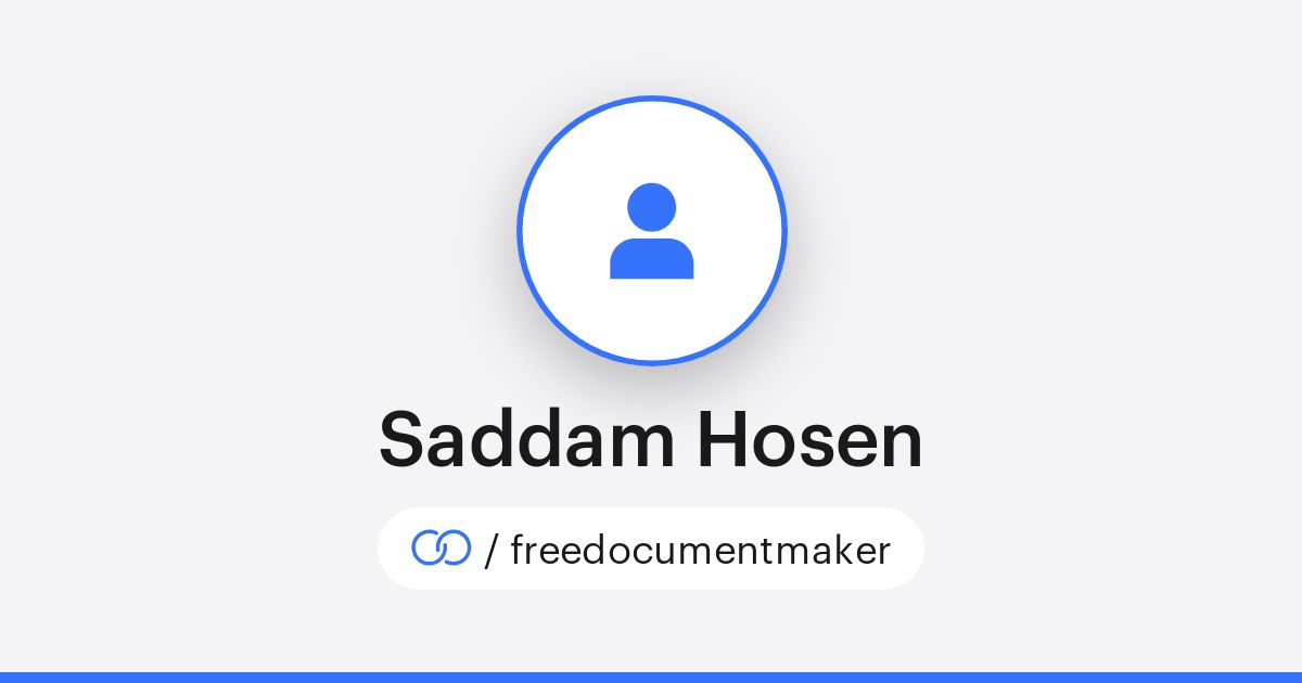 Saddam Hosen (/freedocumentmaker) · solo.to