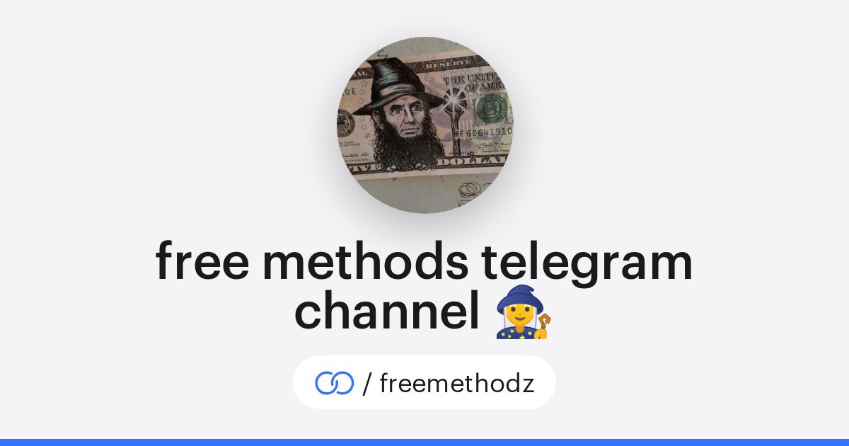 free methods telegram channel 🧙 (/freemethodz) · solo.to