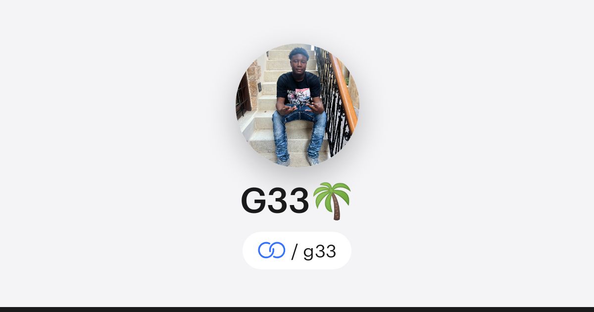G33🌴 (/g33) · solo.to