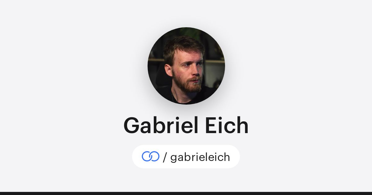 Gabriel Eich (/gabrieleich) · solo.to