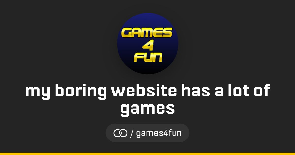 my boring website has a lot of games (/games4fun) · solo.to