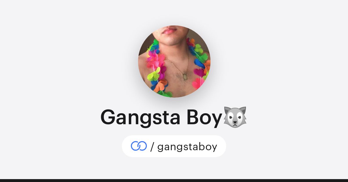 Gangsta Boy🐺 (/gangstaboy) · solo.to