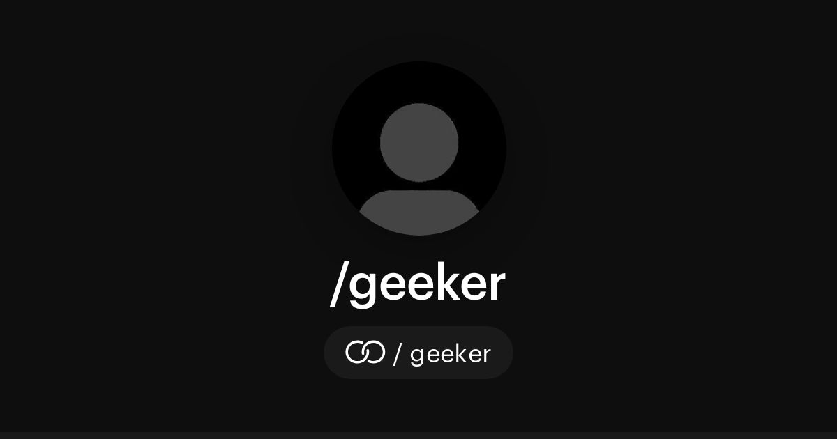 /geeker · solo.to