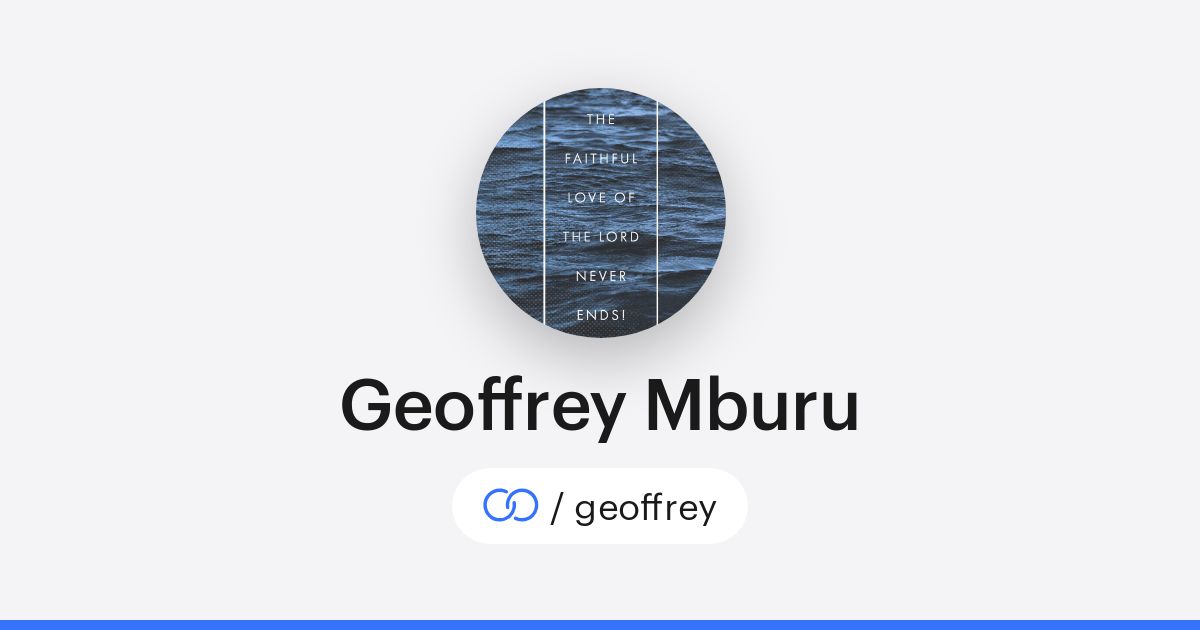 Geoffrey Mburu (/geoffrey) · solo.to