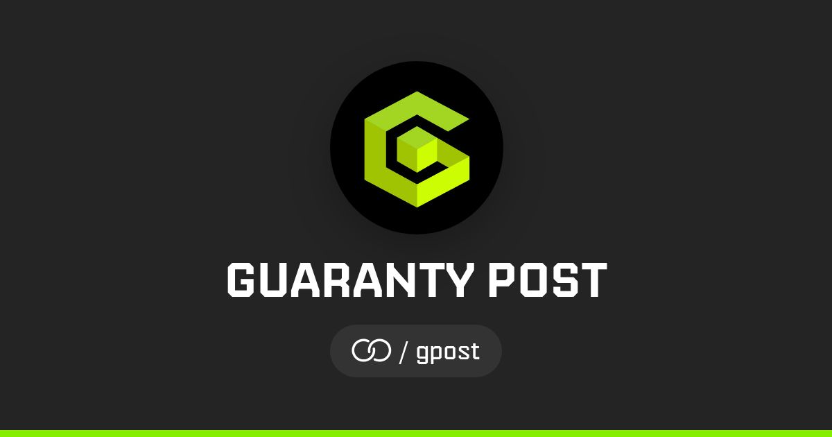 GUARANTY POST (/gpost) · solo.to