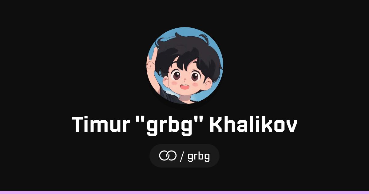 Timur Grbg Khalikov Grbg · Solo To