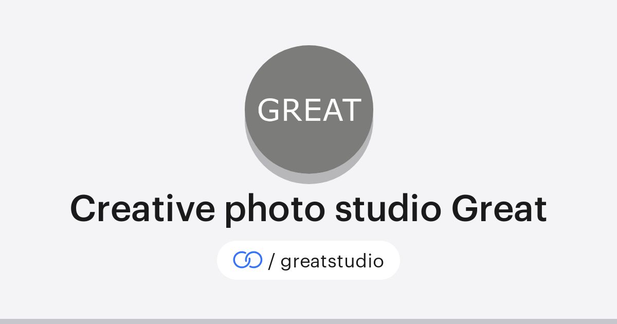 Creative photo studio Great (/greatstudio) · solo.to