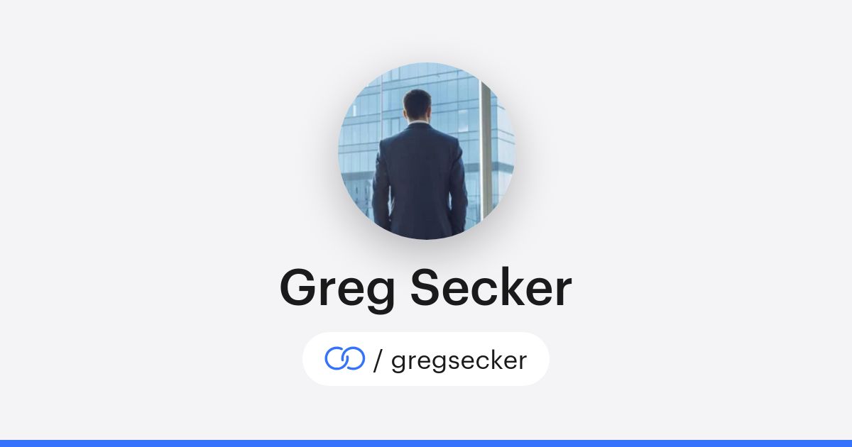 Greg Secker (/gregsecker) · solo.to