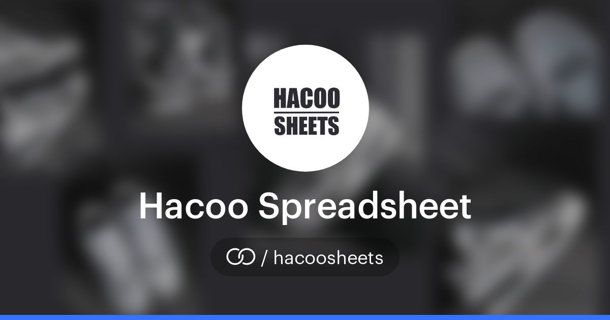 Hacoo Spreadsheet (/hacoosheets) · solo.to