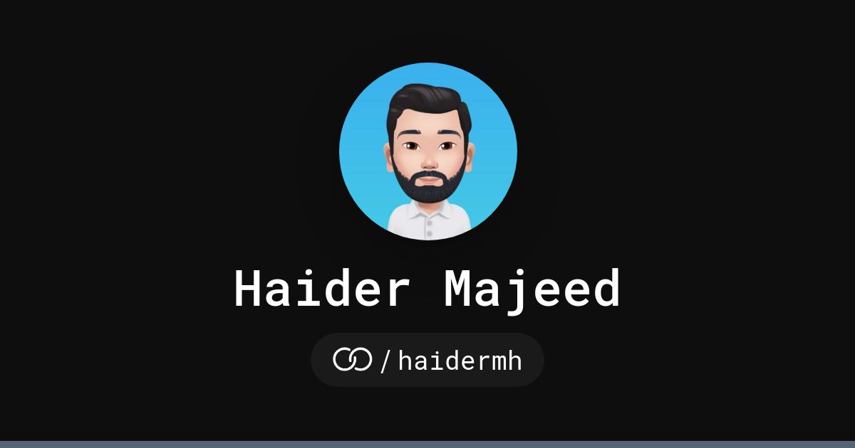 Haider Majeed (/haidermh) · solo.to