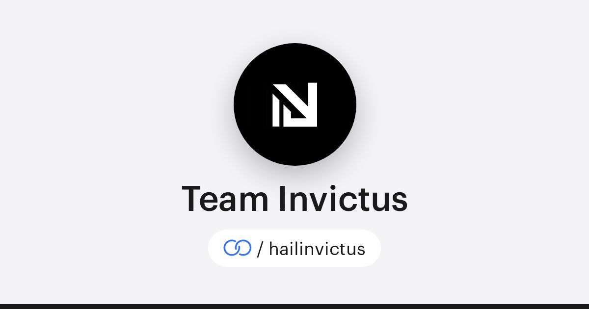 Team Invictus (/hailinvictus) · solo.to