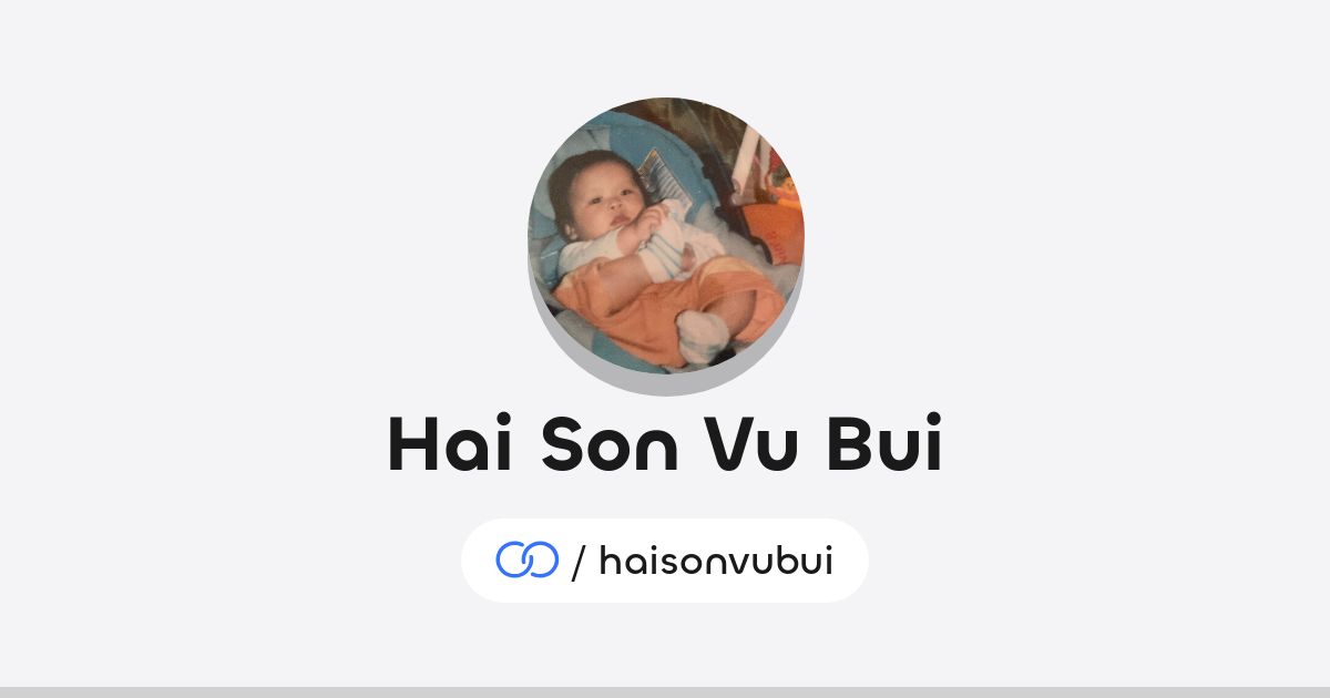 Hai Son Vu Bui (/haisonvubui) · solo.to