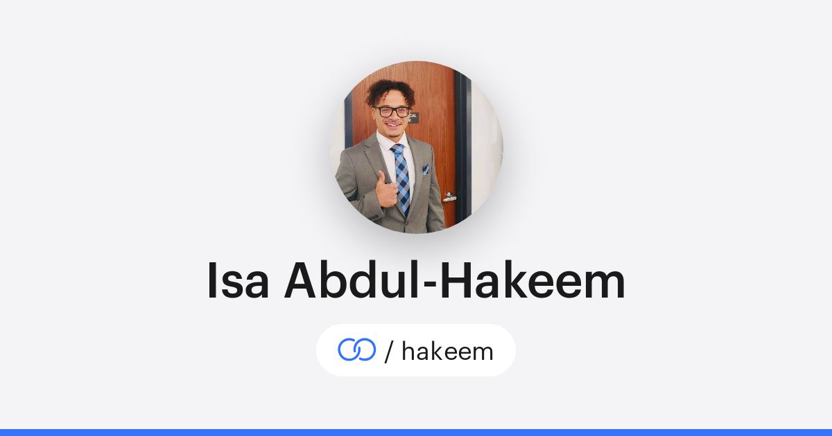 Isa Abdul-Hakeem (/hakeem) · solo.to