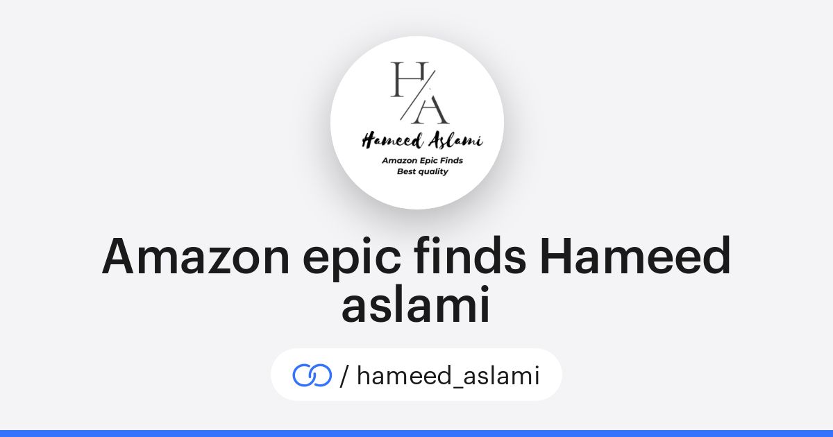 Amazon epic finds Hameed aslami (/hameed_aslami) · solo.to