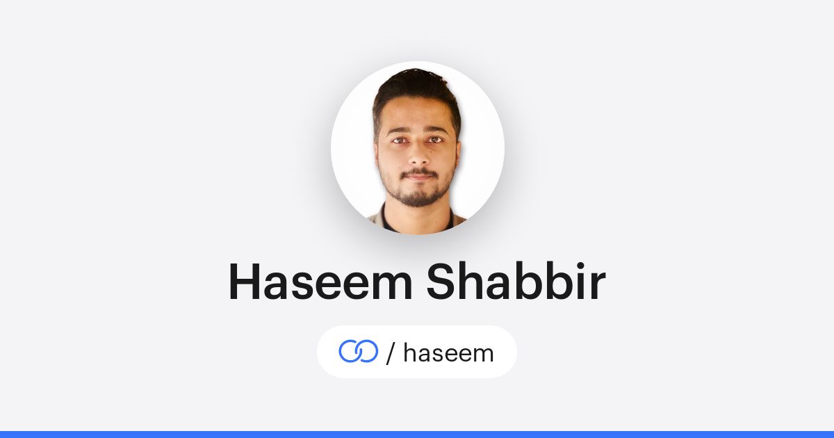 Haseem Shabbir (/haseem) · solo.to