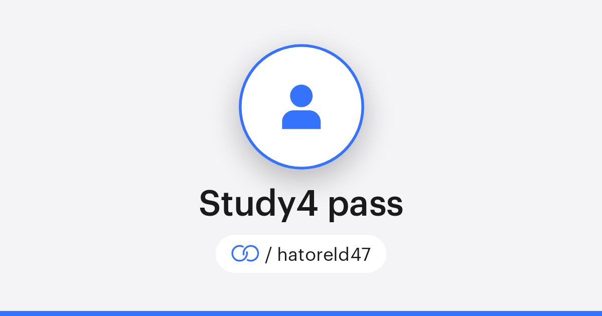 Study4 pass (/hatoreld47) · solo.to