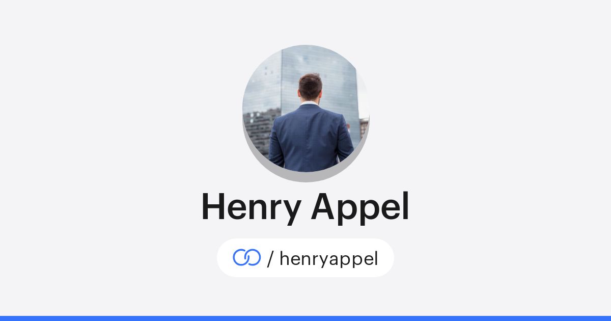 Henry Appel (/henryappel) · solo.to