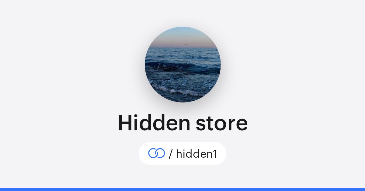 Hidden store (/hidden1) · solo.to