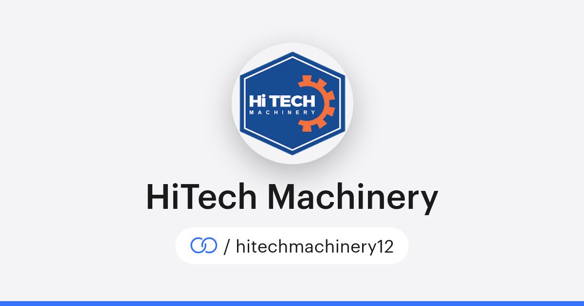 HiTech Machinery (/hitechmachinery12) · solo.to
