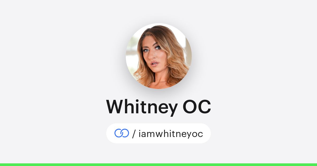 Whitney OC (/iamwhitneyoc) · solo.to