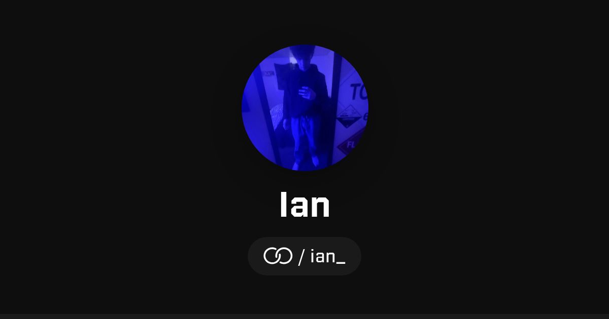 Ian (/ian_) · solo.to
