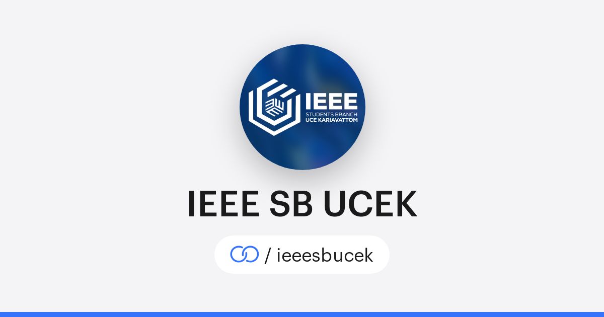 IEEE SB UCEK (/ieeesbucek) · solo.to