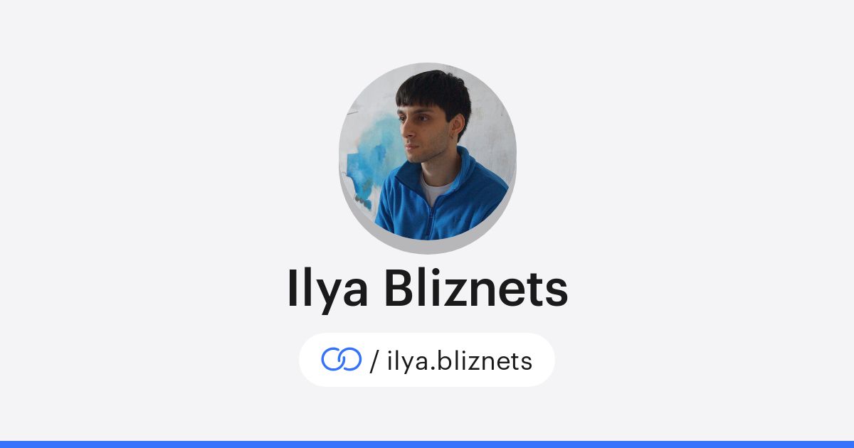 Ilya Bliznets (/ilya.bliznets) · solo.to