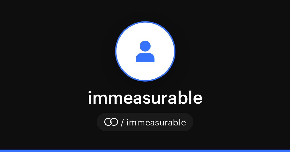 immeasurable · solo.to