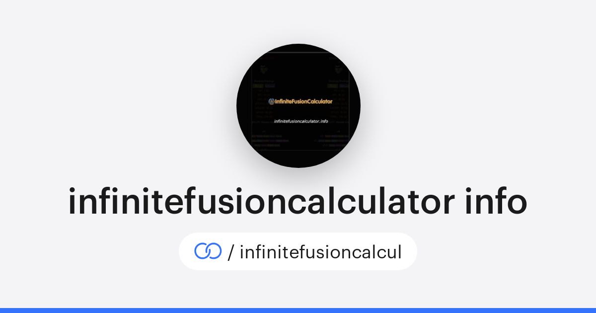 infinitefusioncalculator info (/infinitefusioncalcul) · solo.to
