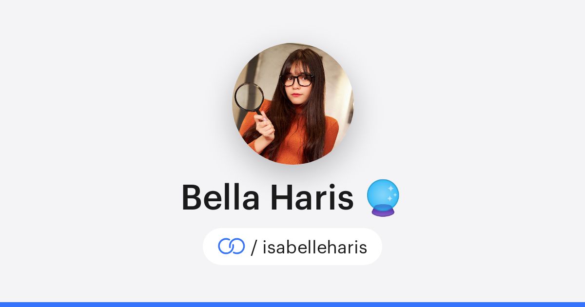 Bella Haris 🔮 (/isabelleharis) · solo.to