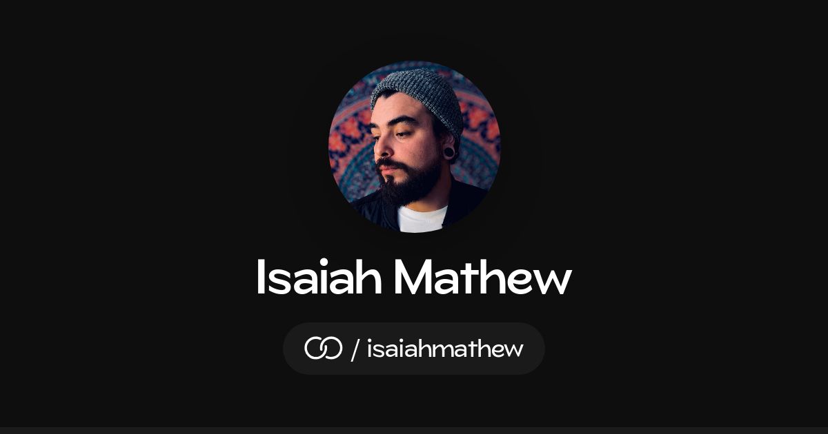Isaiah Mathew (/isaiahmathew) · solo.to